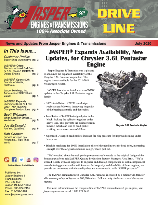 Jasper Engines and Transmissions Newsletter Archives