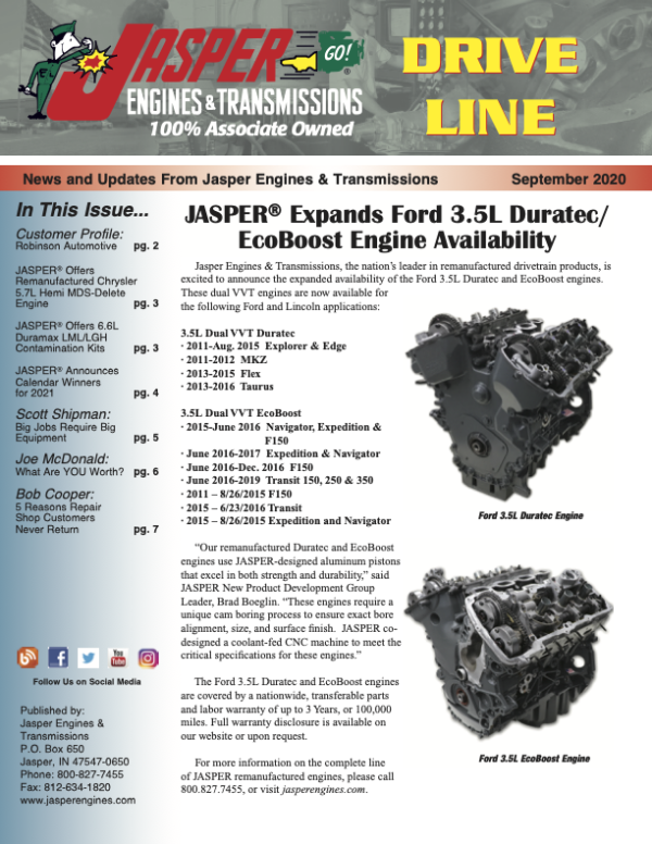 Jasper Engines and Transmissions Newsletter Archives