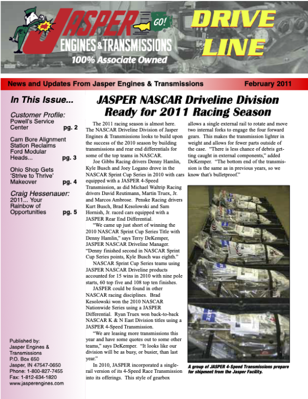 Jasper Engines and Transmissions Newsletter Archives