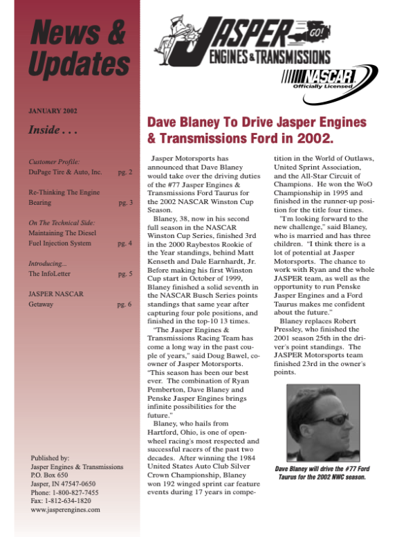 Jasper Engines and Transmissions Newsletter Archives