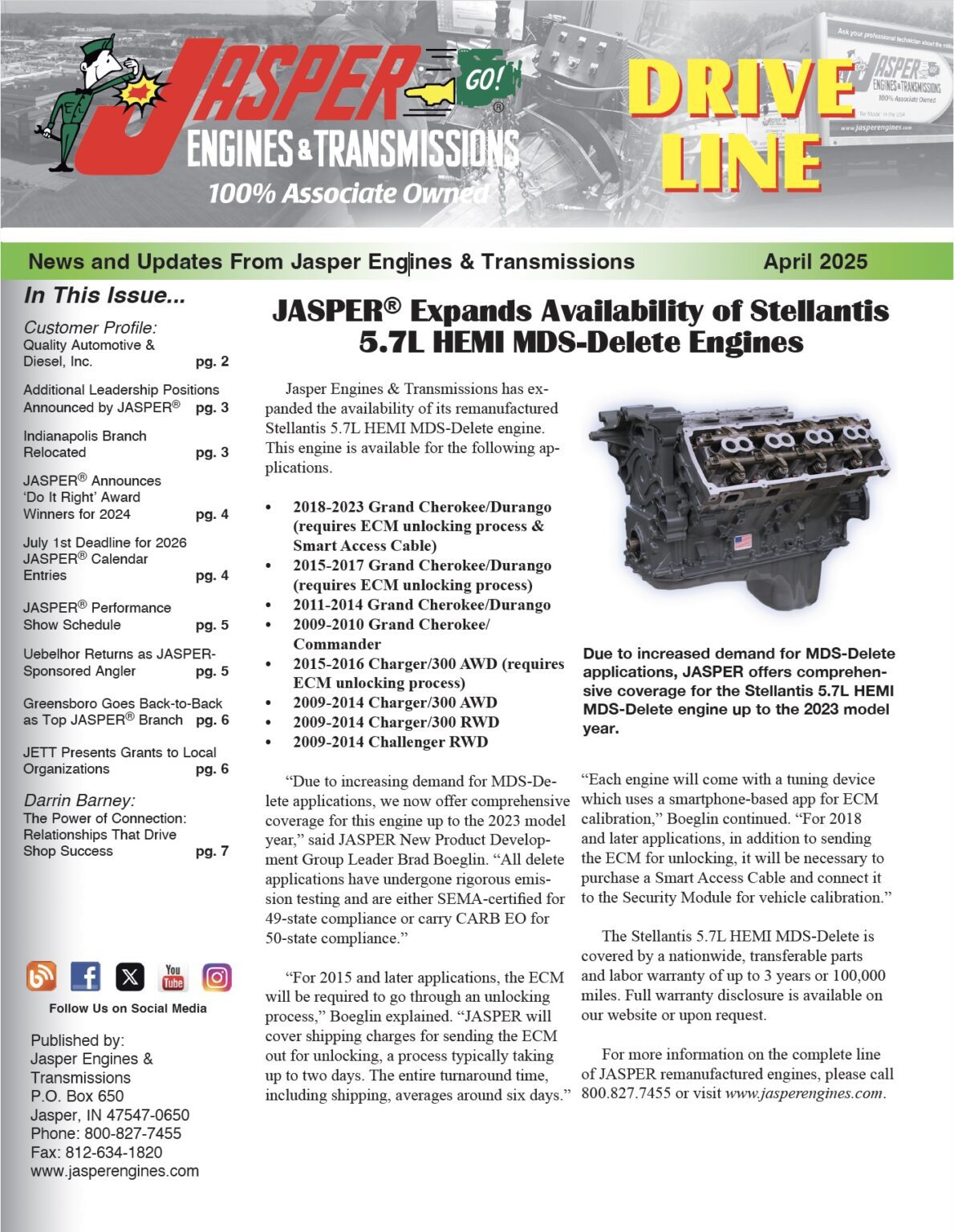 Jasper Engines and Transmissions Newsletter Archives
